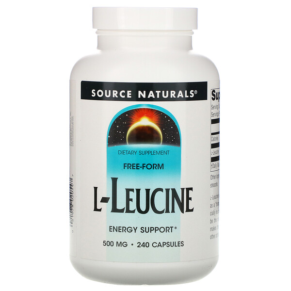 Source Naturals, L-лейцин, 500 мг, 240 капсул - iHerb